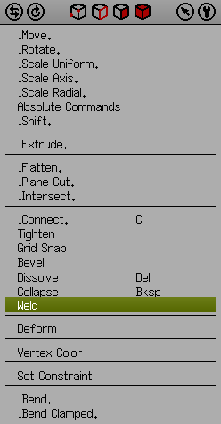 Menu Vertex | Wings 3D