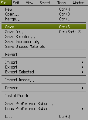 Menu File | Wings 3D