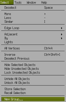 Menu Select | Wings 3D
